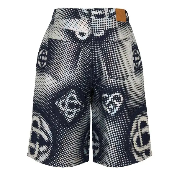 Casablanca Pearlescent Monogram Shorts - Black
