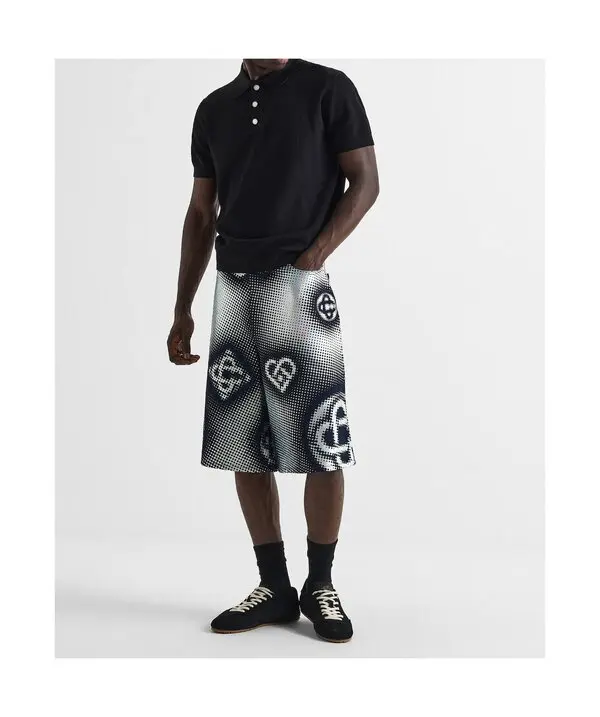 Casablanca Pearlescent Monogram Shorts - Black