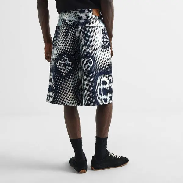 Casablanca Pearlescent Monogram Shorts - Black