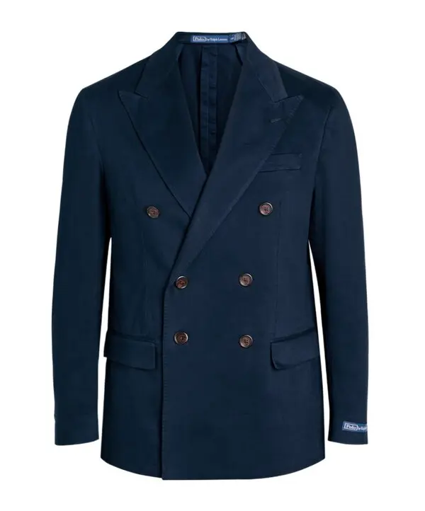 Polo Ralph Lauren Double-breasted Stretch-cotton Blazer