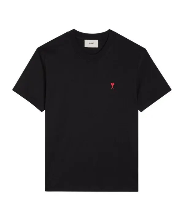 AMI Paris Logo-embroidered Cotton T-shirt