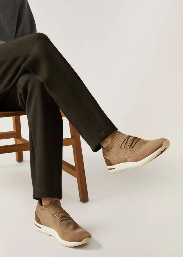 Loro Piana 360 Lp Flexy Walk Knitted Leather Sneakers