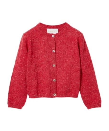 Gucci Baby Gg Cotton Cardigan - Red