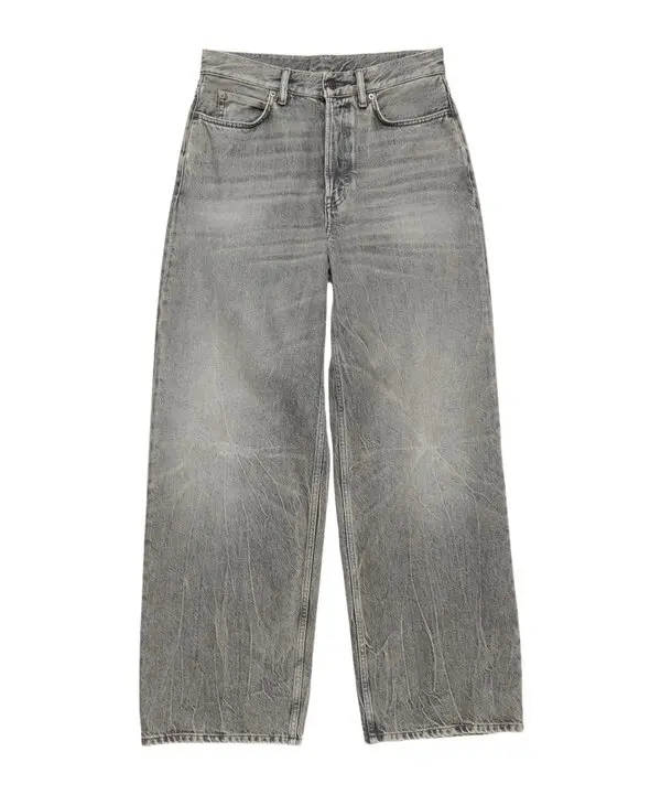 Acne Studios 1981 Logo-patch Wide-leg Denim Trousers