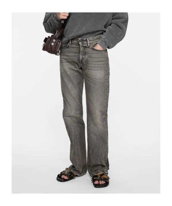 Acne Studios 1981 Logo-patch Wide-leg Denim Trousers