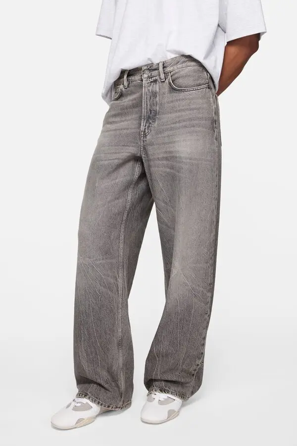 Acne Studios 1981 Logo-patch Wide-leg Denim Trousers