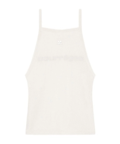 COURREGES Courrèges Contrast Mesh Tank Top