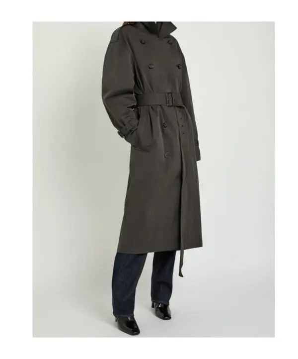 TOTEME Double-breasted Belted Cotton-blend Trench Coat