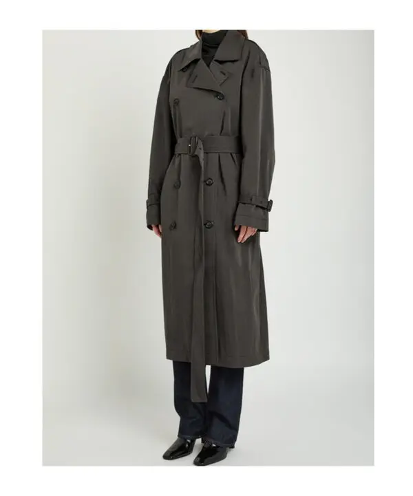 TOTEME Double-breasted Belted Cotton-blend Trench Coat