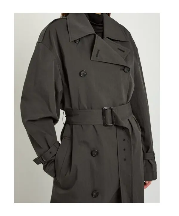 TOTEME Double-breasted Belted Cotton-blend Trench Coat