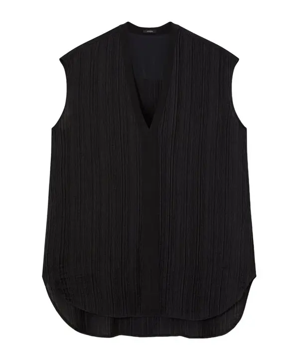 JOSEPH Lucien Pleated Vest - Black