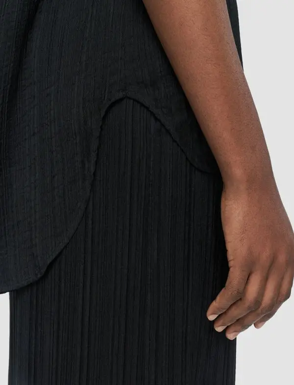 JOSEPH Lucien Pleated Vest - Black