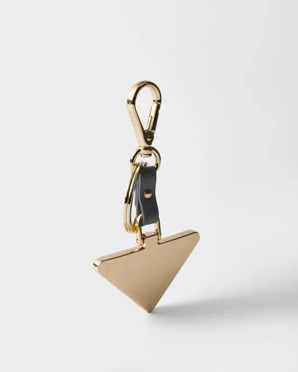 Prada Triangle-logo Keychain