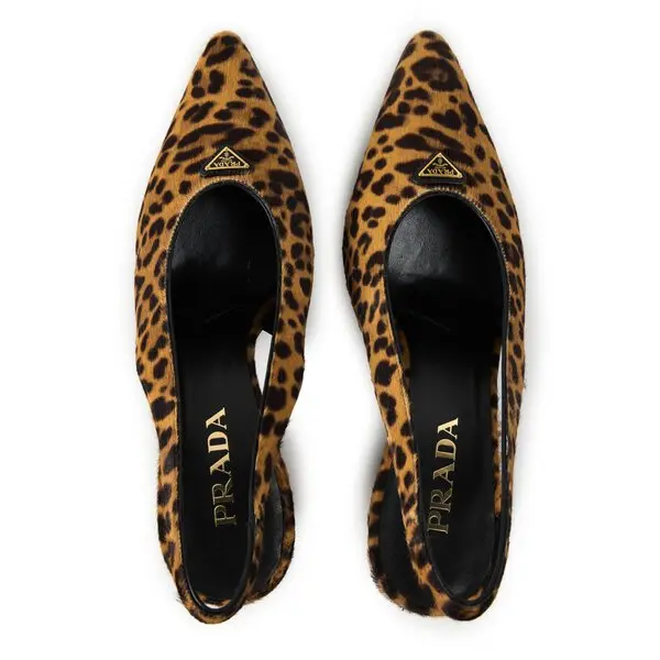 Prada Leopard Print Highheeled Shoes