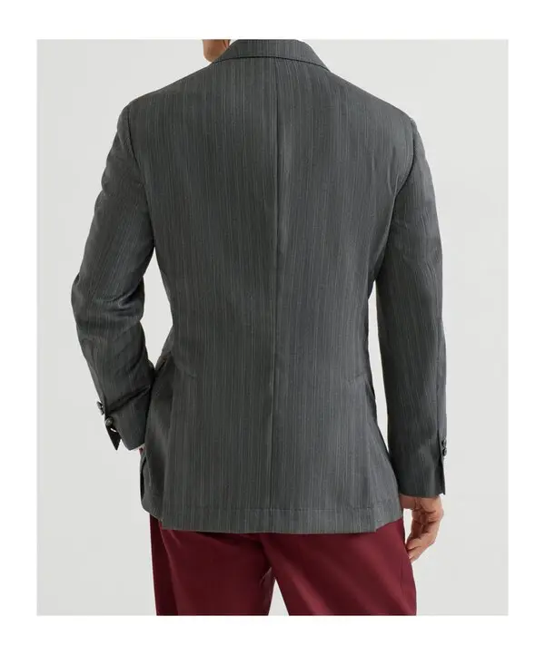 Brunello Cucinelli Striped-pattern Double-breasted Blazer