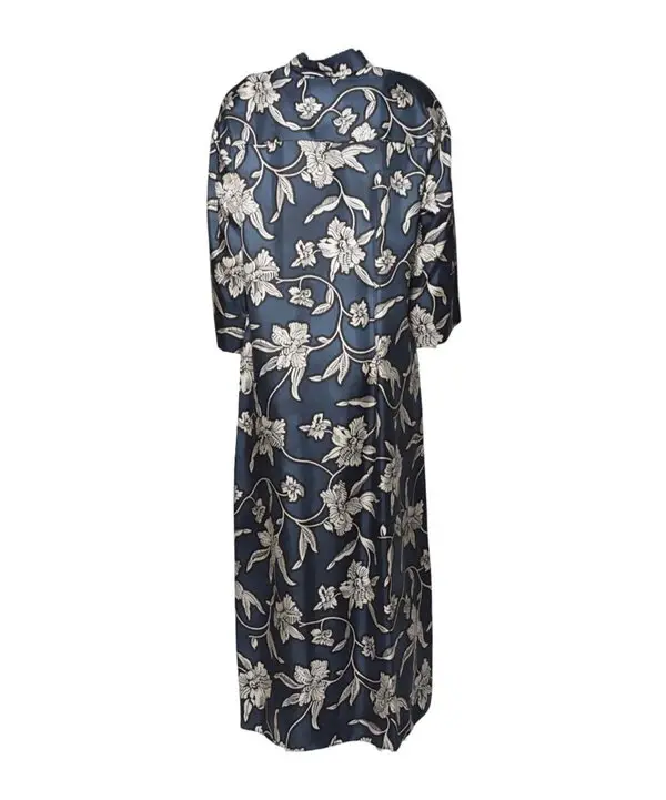 Max Mara Floral Print Belted Shirt Dress