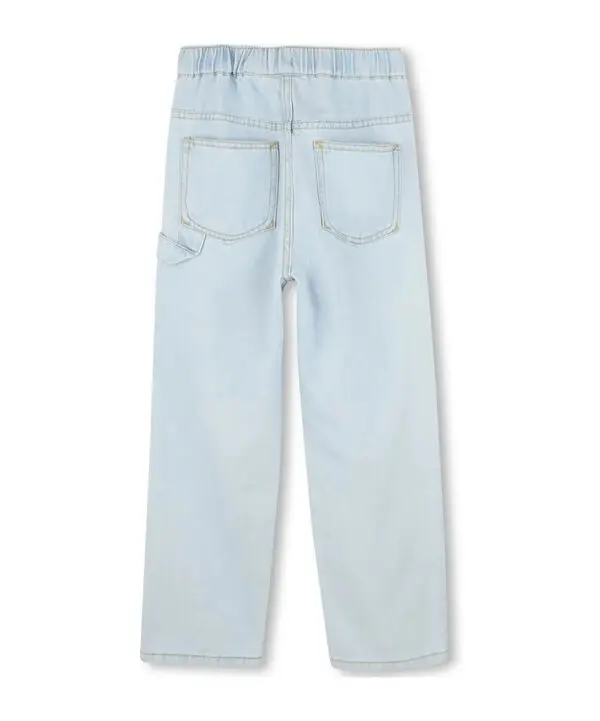 Kenzo Light Wash Logo Detail Jeans