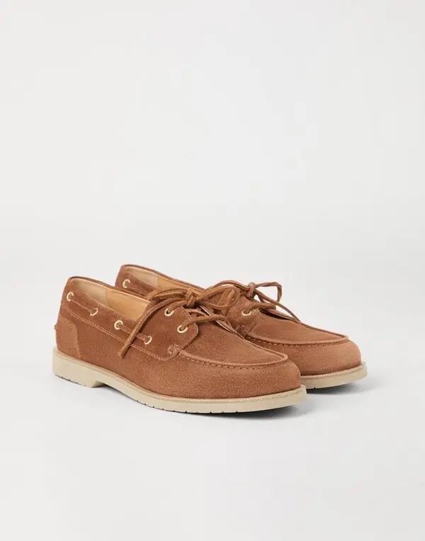 Brunello Cucinelli Suede Boat Shoes
