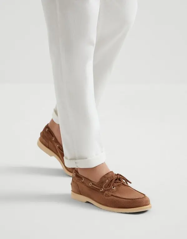 Brunello Cucinelli Suede Boat Shoes