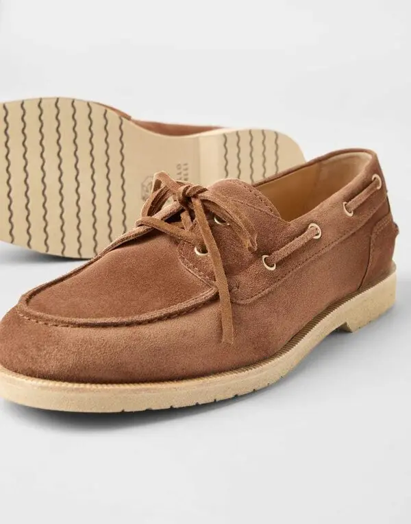 Brunello Cucinelli Suede Boat Shoes