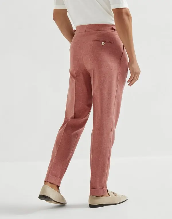 Brunello Cucinelli Pleated Tailored Trousers With Side Buckles