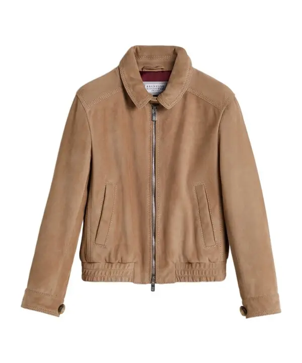 Brunello Cucinelli Suede Zip-fastening Jacket