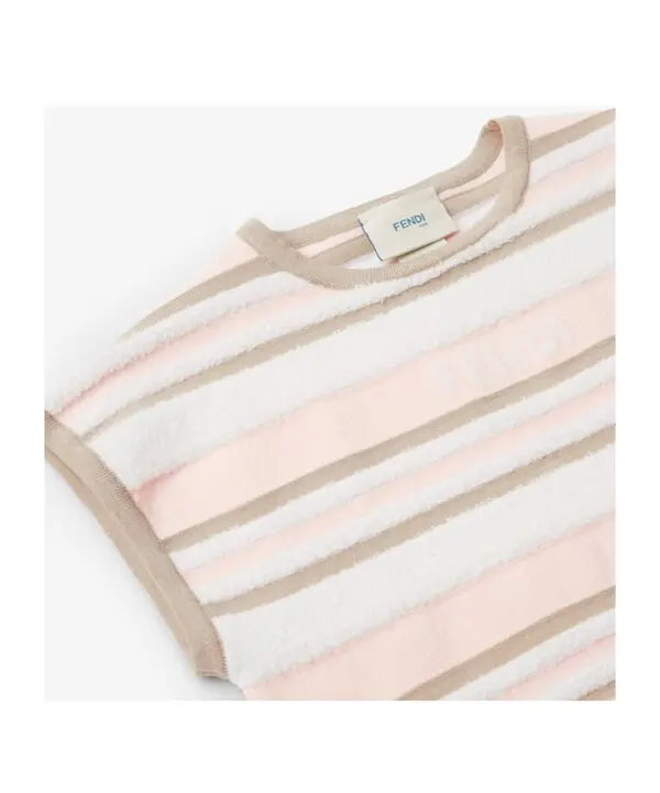Fendi Multicolor Cotton Knit Crop Top