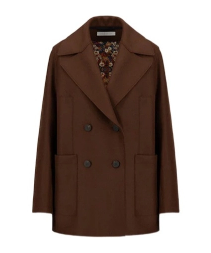 Harris Wharf London Double-breasted Wool Jacket - Brown