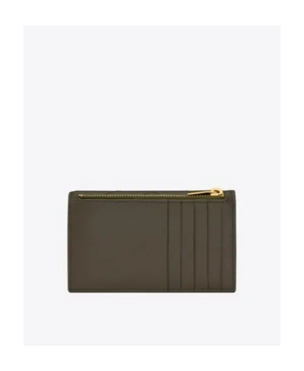 Saint Laurent Cassandre Matelassé Flap Card Case In Lambskin