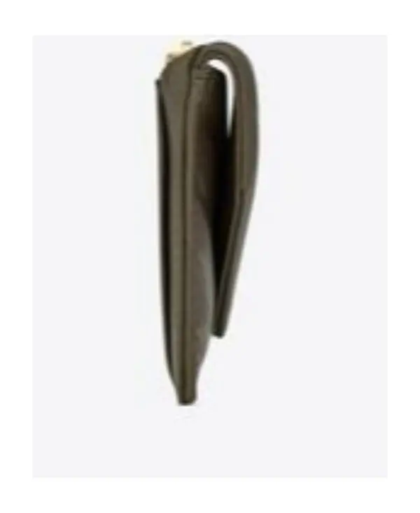 Saint Laurent Cassandre Matelassé Flap Card Case In Lambskin