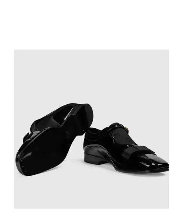 Gucci Gg Canvas Leather Loafers