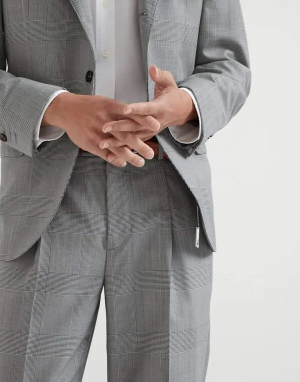 Brunello Cucinelli Tailored Wool Trousers With Pleated Hem