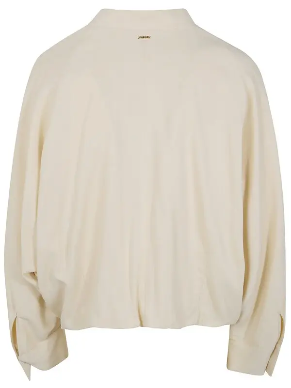 TWINSET Zip Front Bomber Jacket - Nude