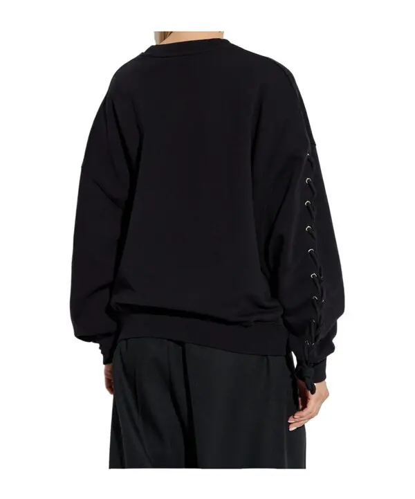 ROTATE BY BIRGER CHRISTENSEN Lace-up Sleeve Sweatshirt