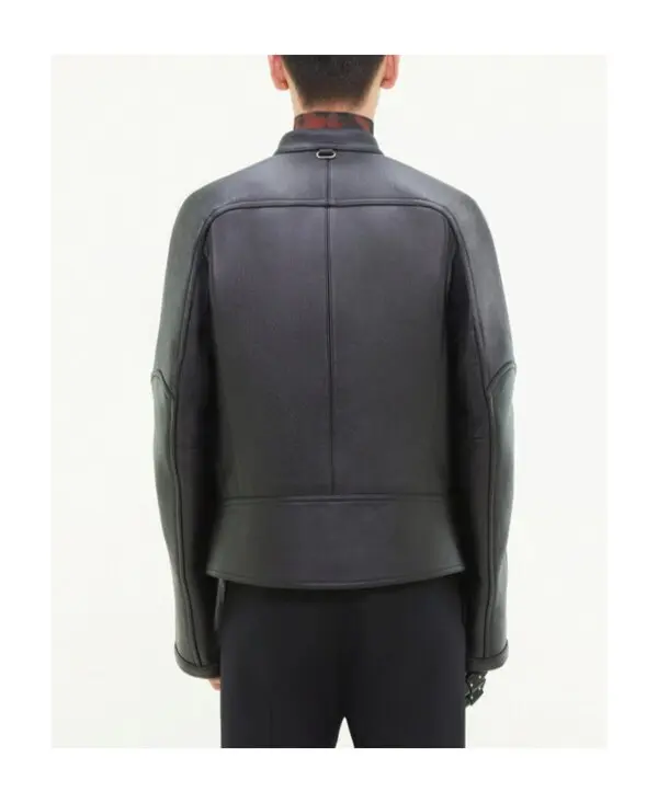 COURREGES Scuba Leather Zipped Bomber Jacket