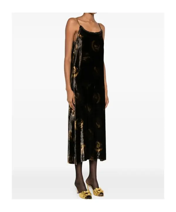 UMA WANG Abstract Pattern Strappy Dress