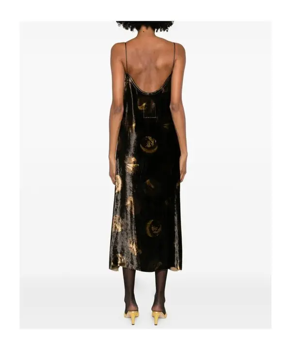 UMA WANG Abstract Pattern Strappy Dress