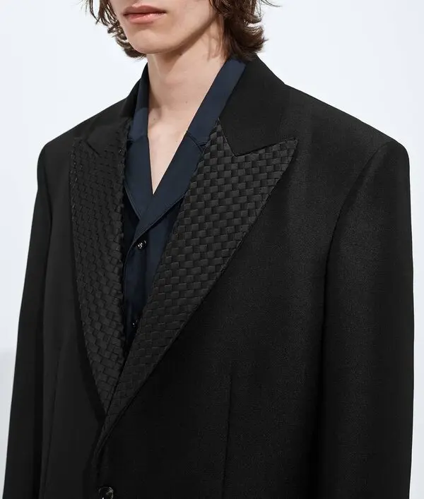 Bottega Veneta Mohair And Wool Shawl Lapel Jacket