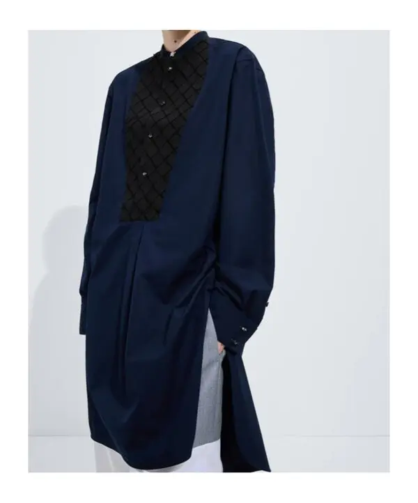 Bottega Veneta Cotton Poplin Long Sleeve Top