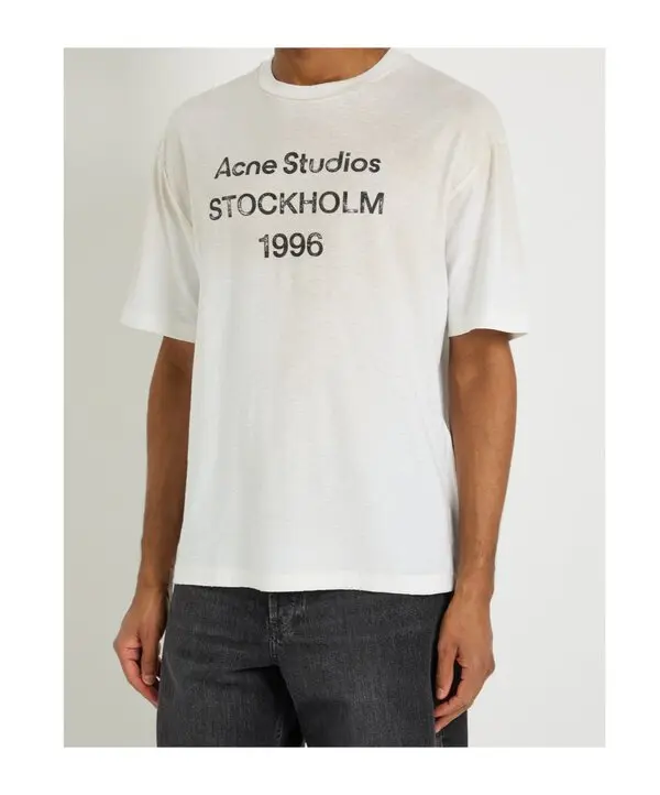 Acne Studios Exford Printed Cotton-blend T-shirt