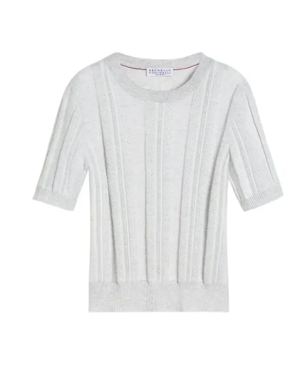 Brunello Cucinelli Jacquard-textured T-shirt