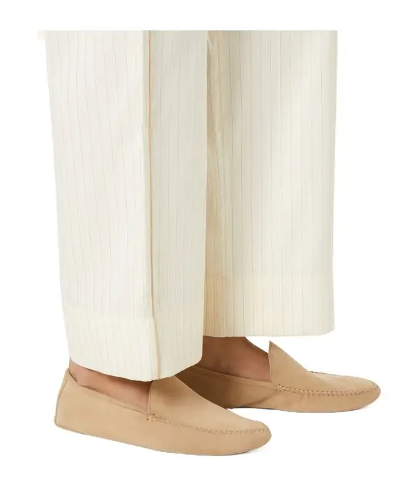 Loro Piana Maurice Suede Slipper - Peanut Butter