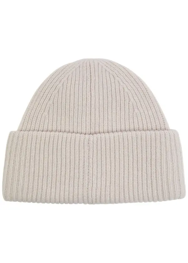 Acne Studios Ribbed Beanie With Face Patch