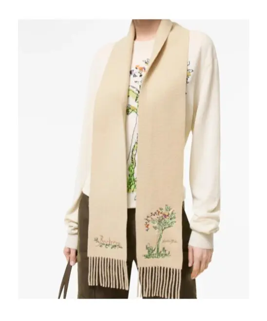 Burberry Narrow Brave Little Tree Cashmere Scarf
