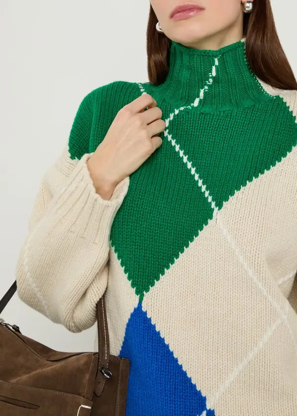 J.W.ANDERSON Pringle Argyle High-neck Wool Jumper