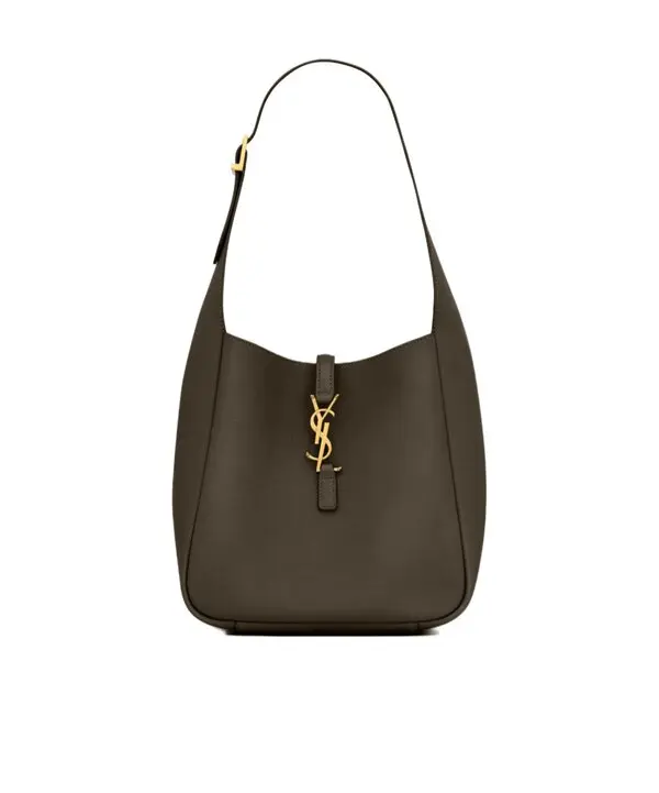 Saint Laurent Le 5 A 7 Supple Small In Grained Leather - Brown