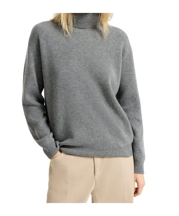 Brunello Cucinelli Cashmere Ribbed Turtleneck Sweater