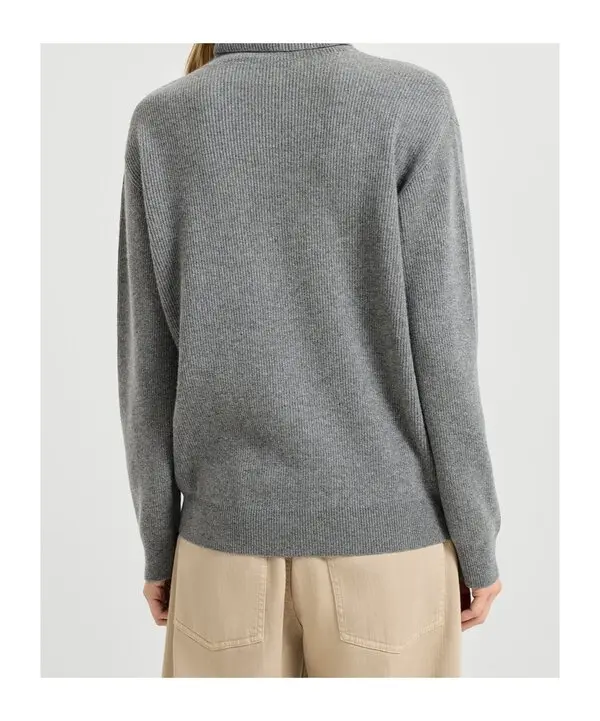 Brunello Cucinelli Cashmere Ribbed Turtleneck Sweater