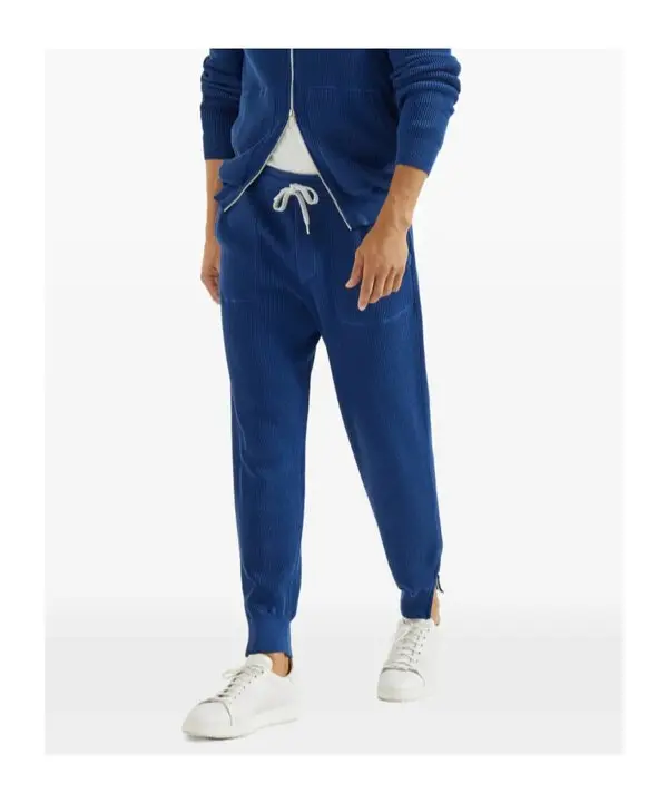 Brunello Cucinelli Ribbed-knit Track Pants