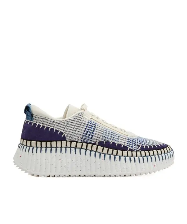 Chloé Nama Panelled Recycled Mesh Sneakers